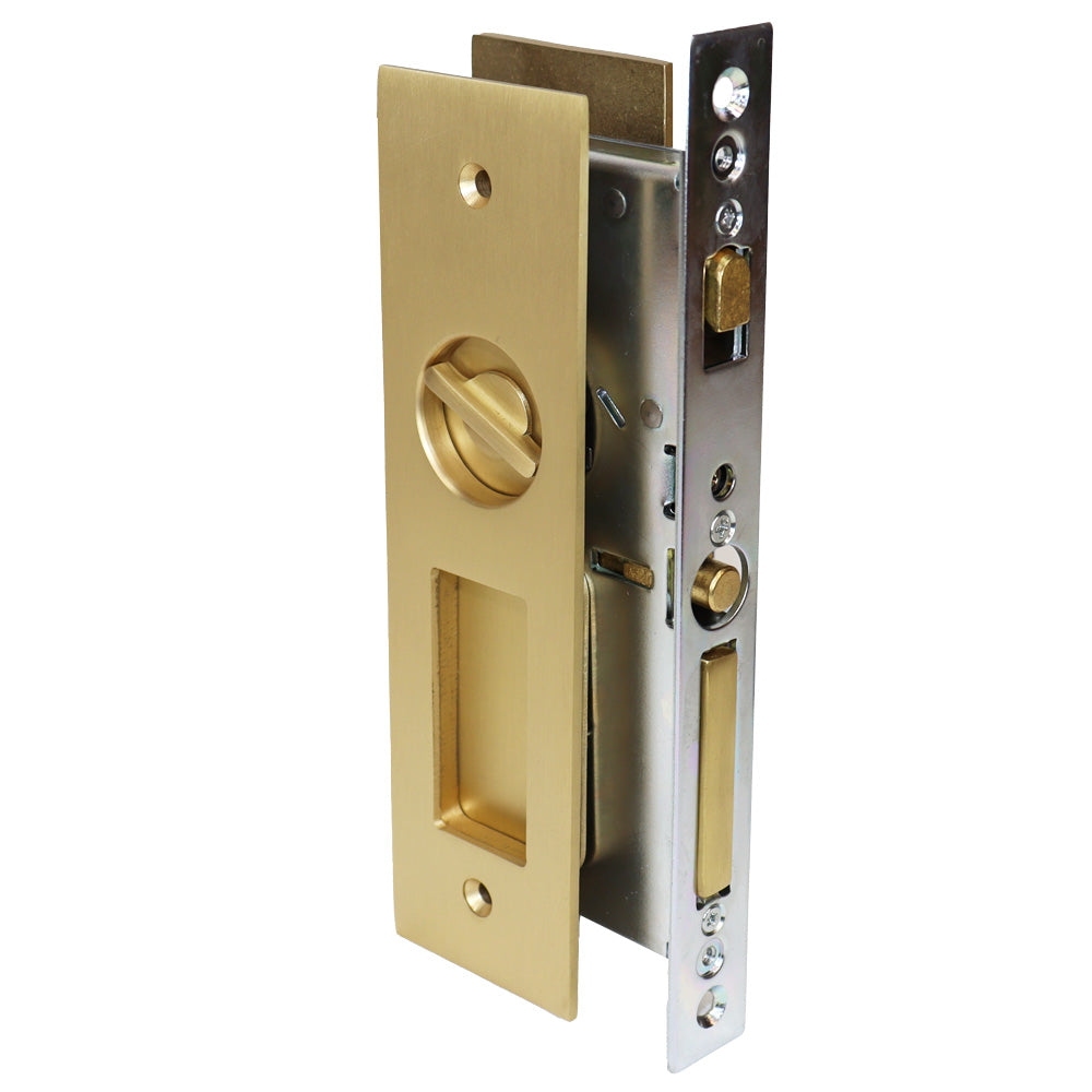 Emtek 2155US4138 Narrow Modern Rectangular Privacy Pocket Door Mortise ...